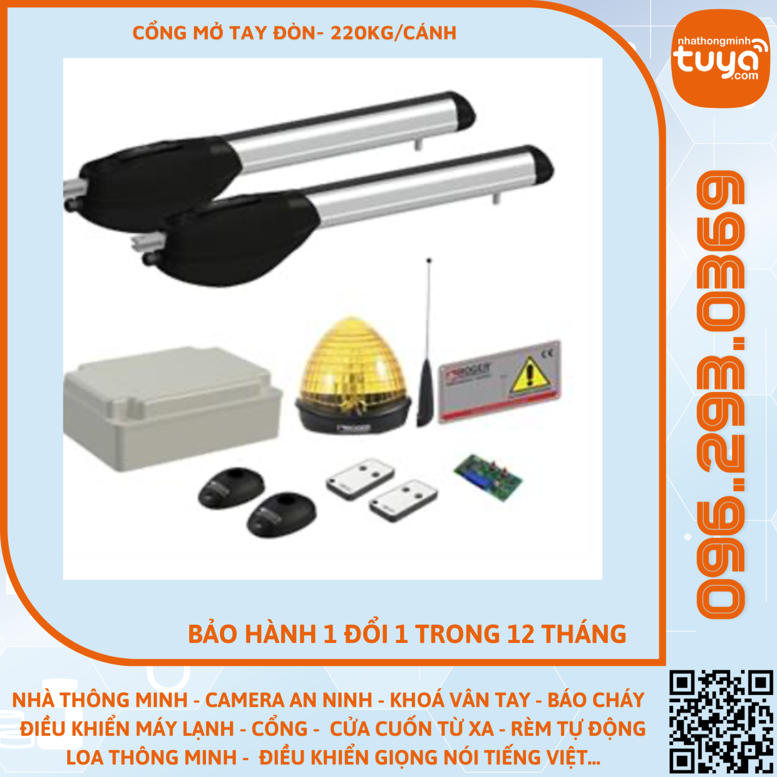 Motor cổng tay đòn BE20 - Roger - HANTECH - Smart Life